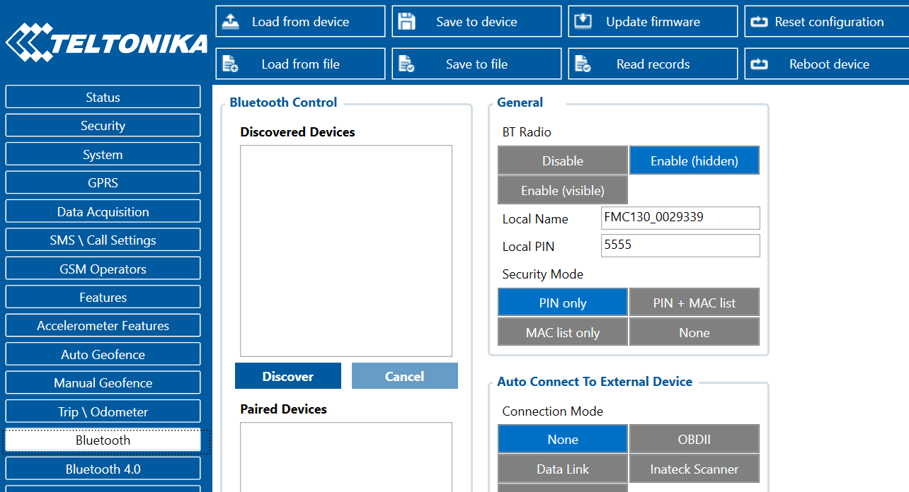 Sensor de combustible bluetooth Mielta Fantom - Centro de Recursos