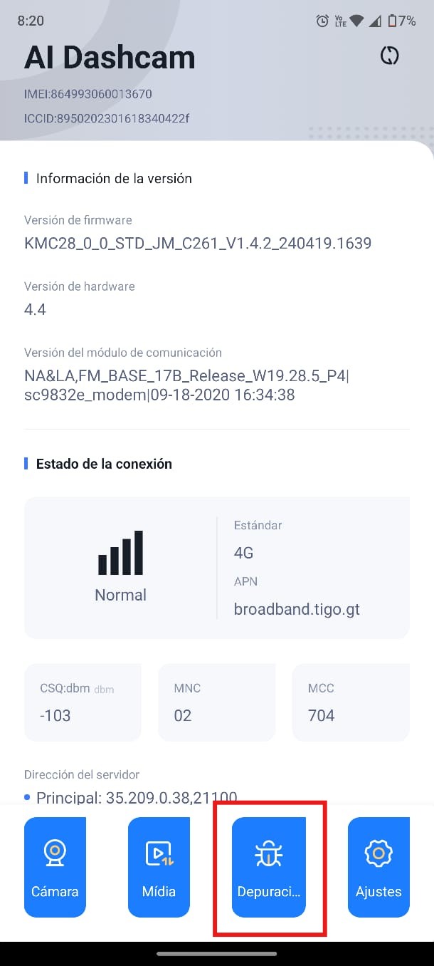 Jimi - JC261 4G Dashcam - Centro de Recursos