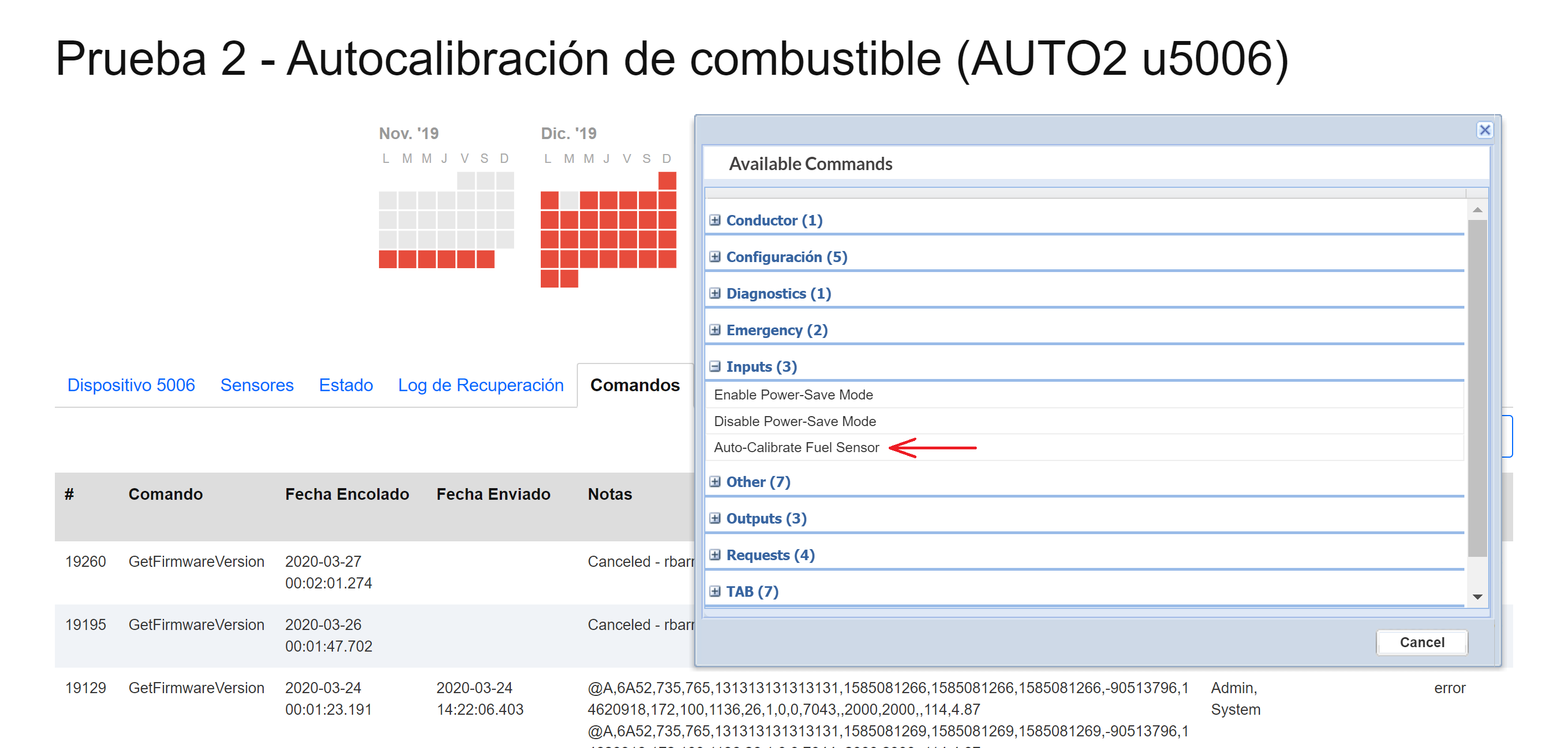 Autocalibración de sensores de combustible - Centro de Recursos
